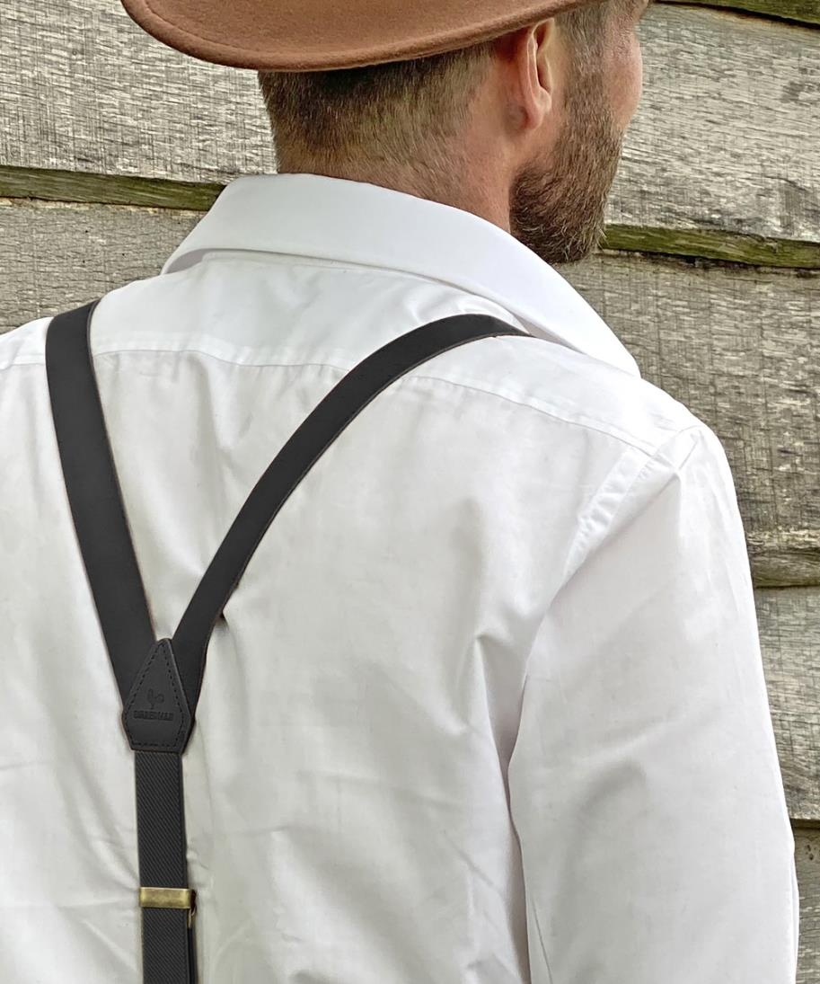 WORK suspenders black leather, Sir Redman, Suspenders, Men, WeLoveTies.com